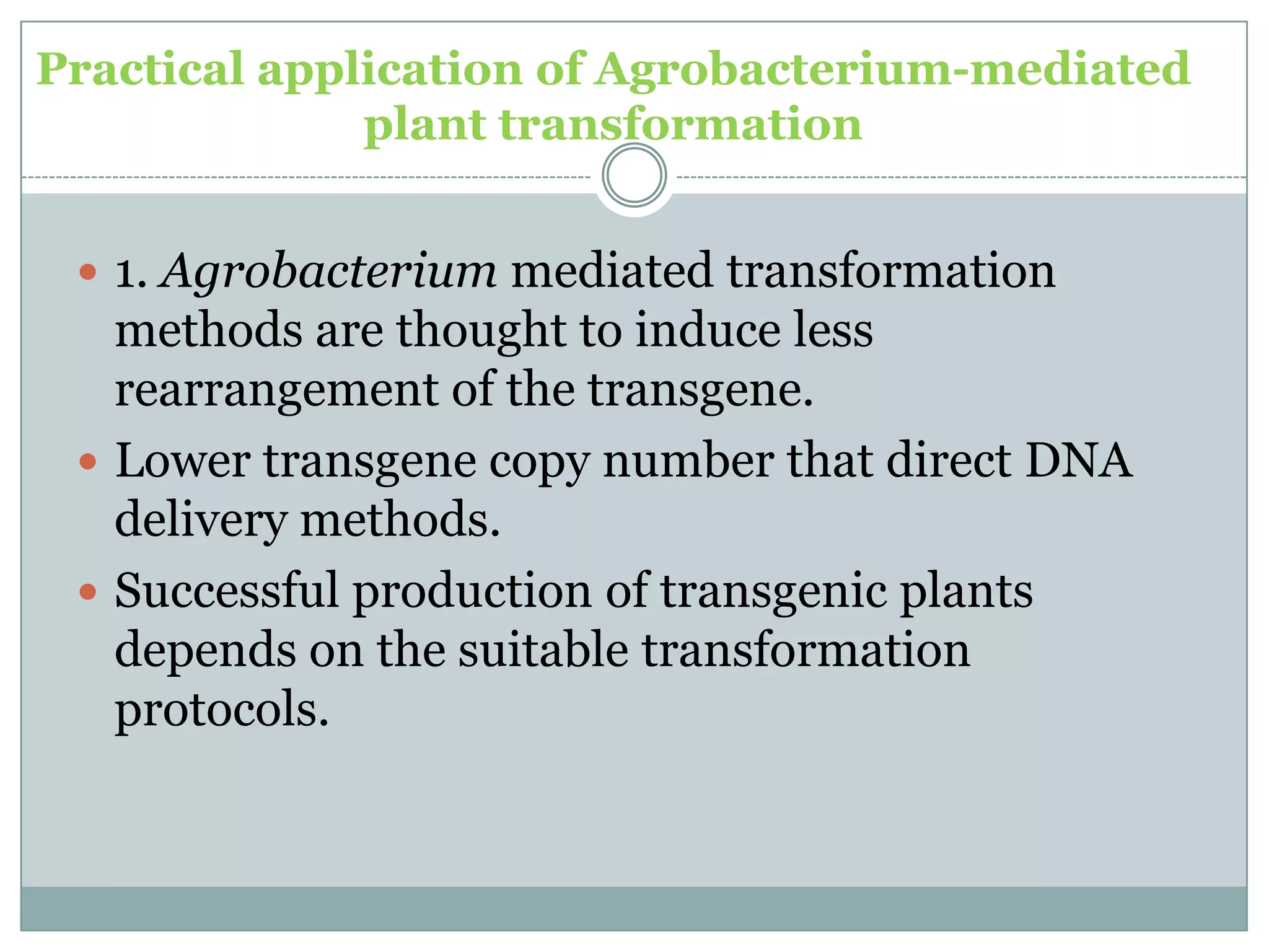 Plant transformation methods | PPTX