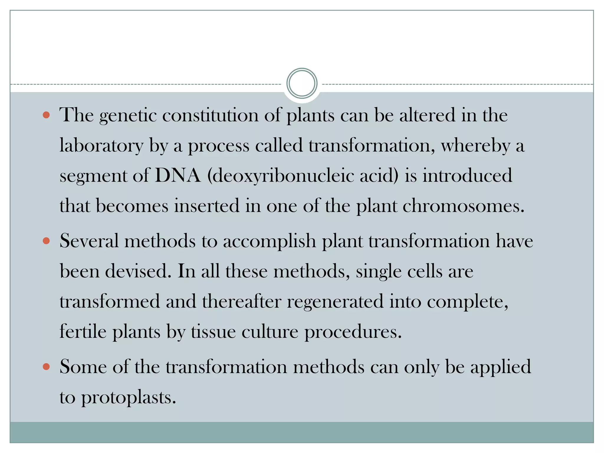 Plant transformation methods | PPTX