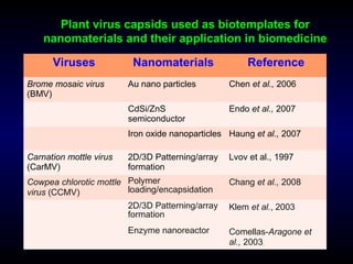 Plant viruses as biotemplates by faisal | PPT