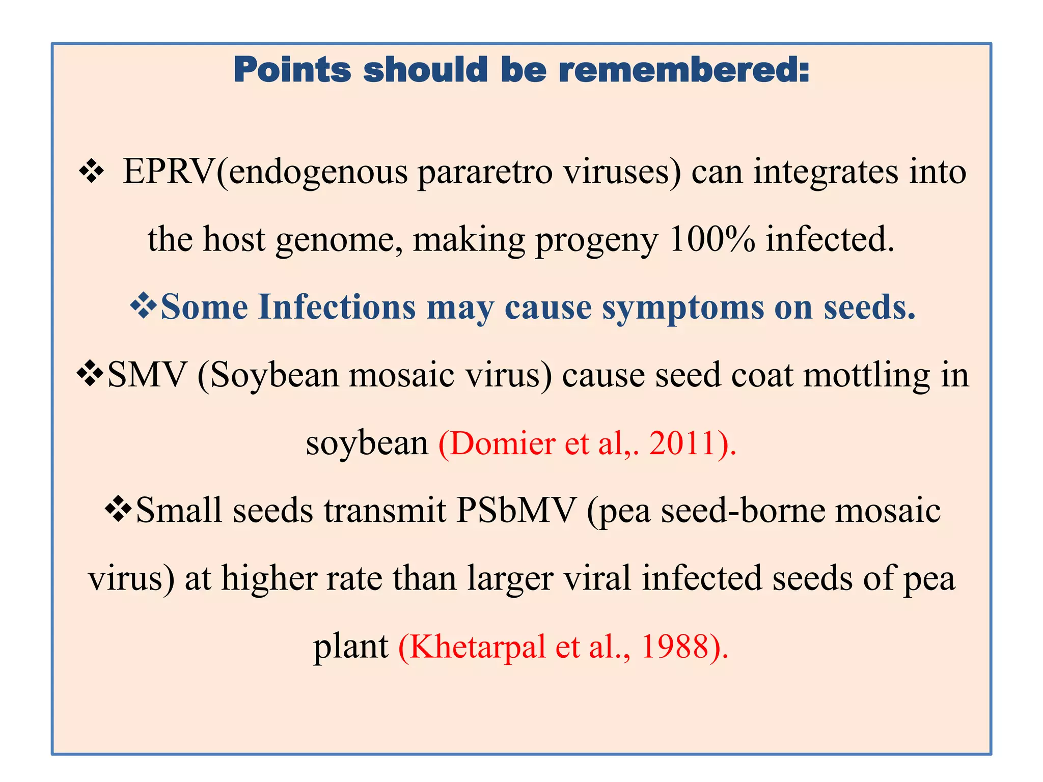 Plant viruses transmission through seed, sap and vegetative propagation ...