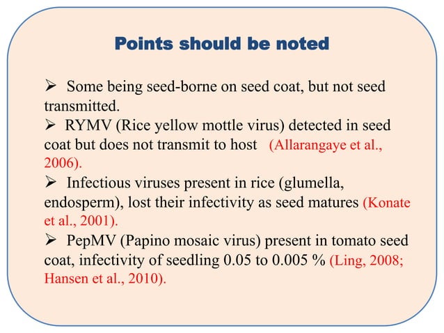 Plant viruses transmission through seed, sap and vegetative propagation ...