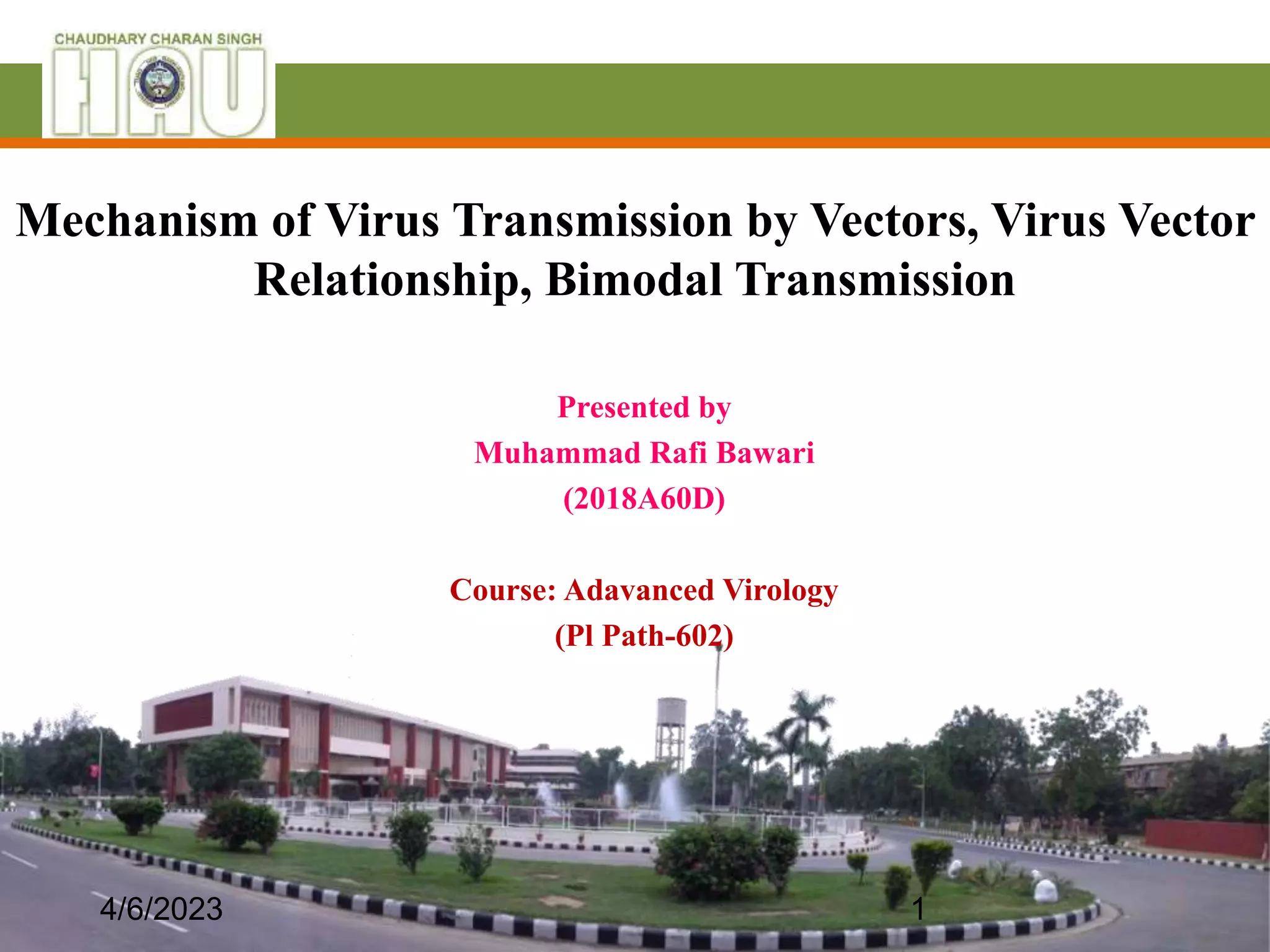 Plant virus Transmission, M. Rafi.pptx