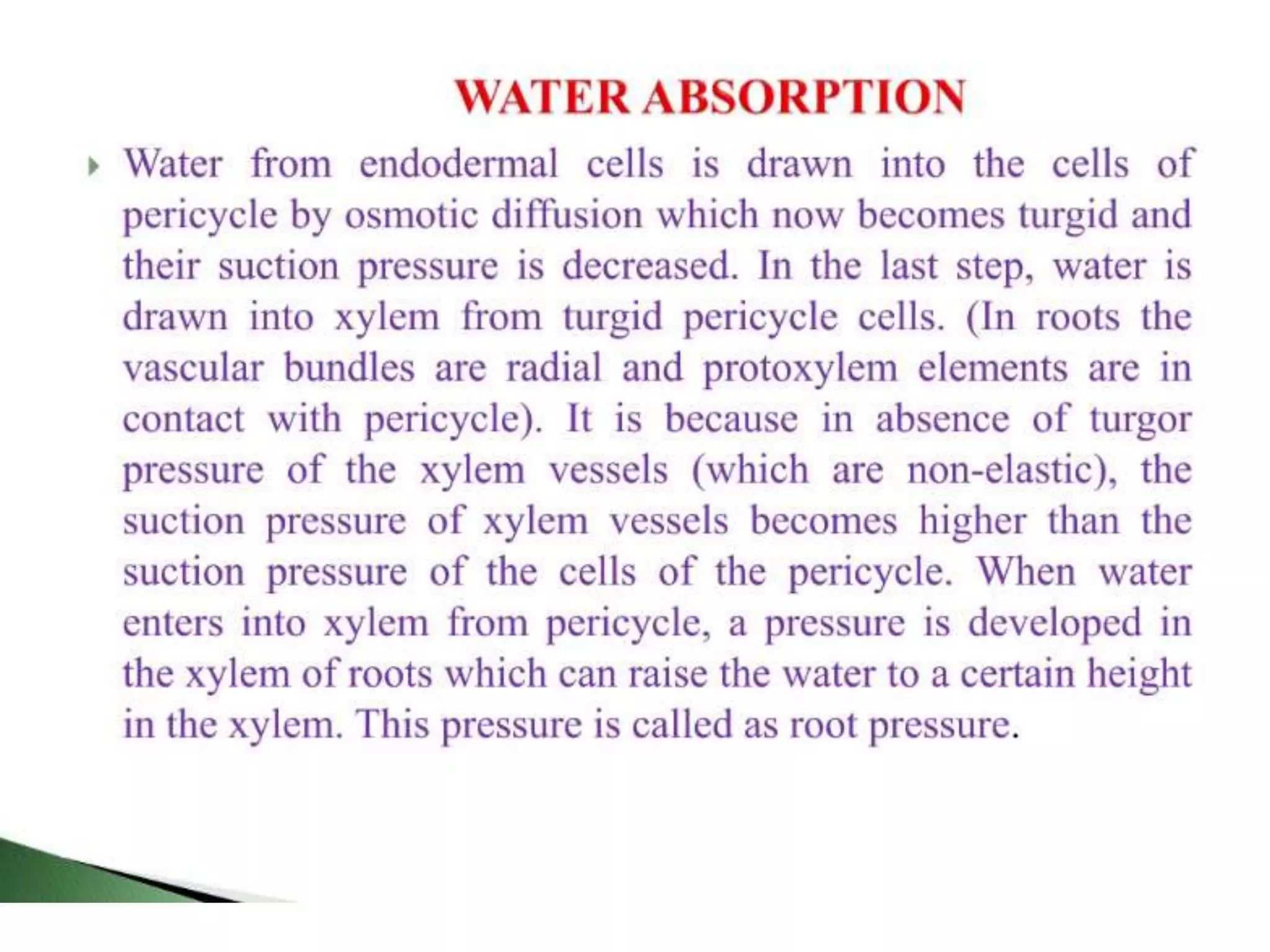 plant water relation, transpiration, root pressure and transpirational ...