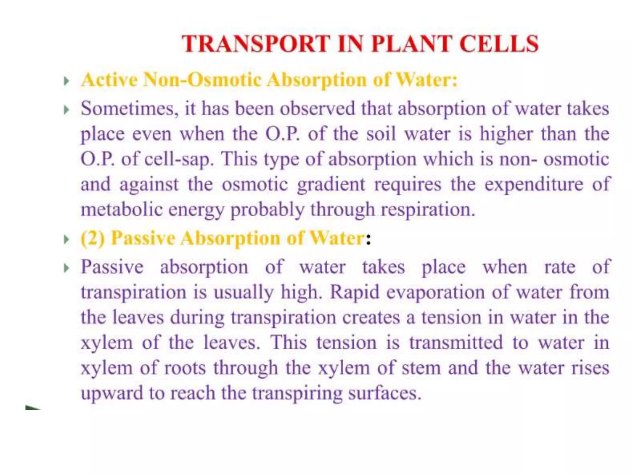 plant water relation, transpiration, root pressure and transpirational ...