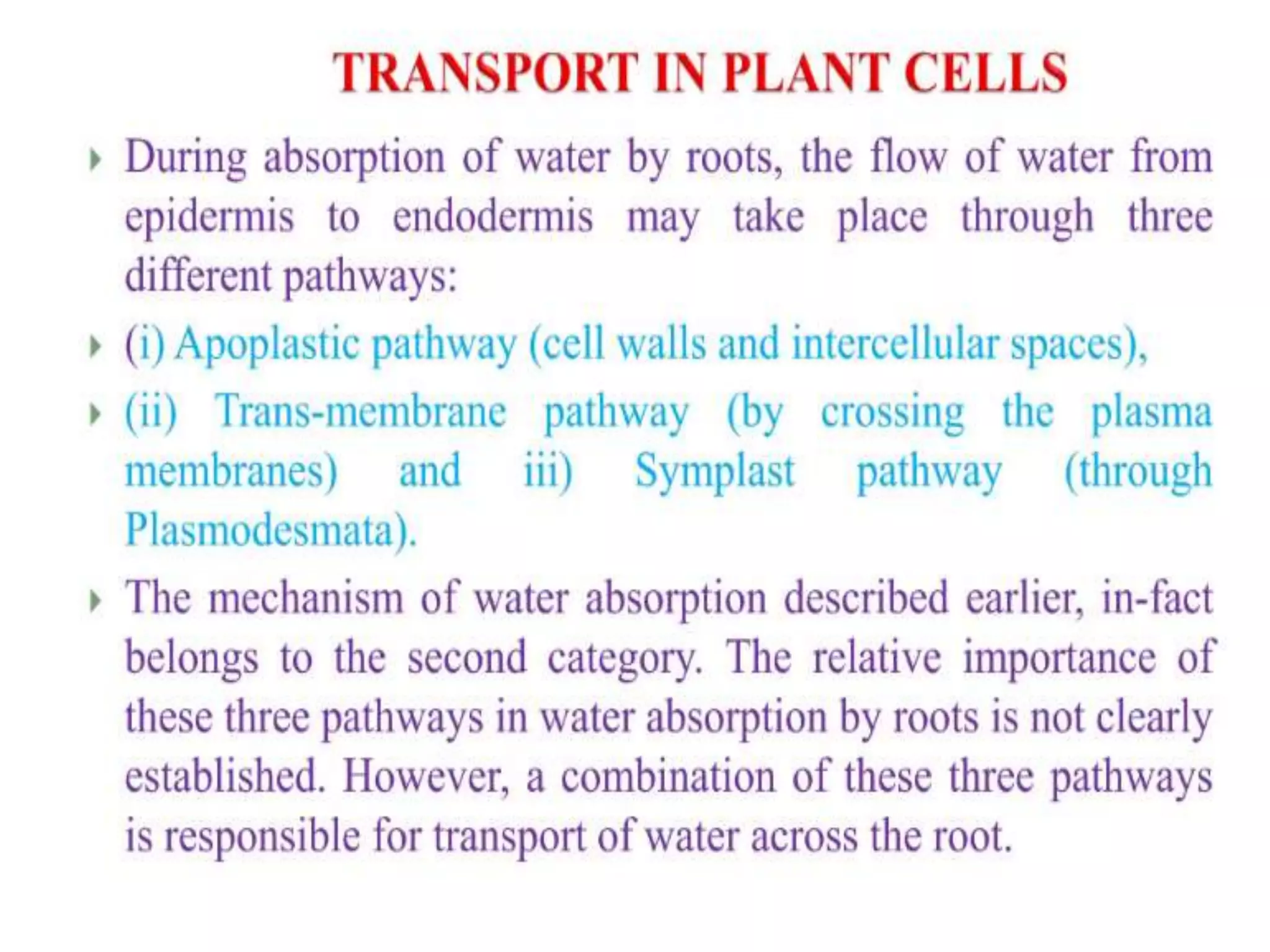 plant water relation, transpiration, root pressure and transpirational ...