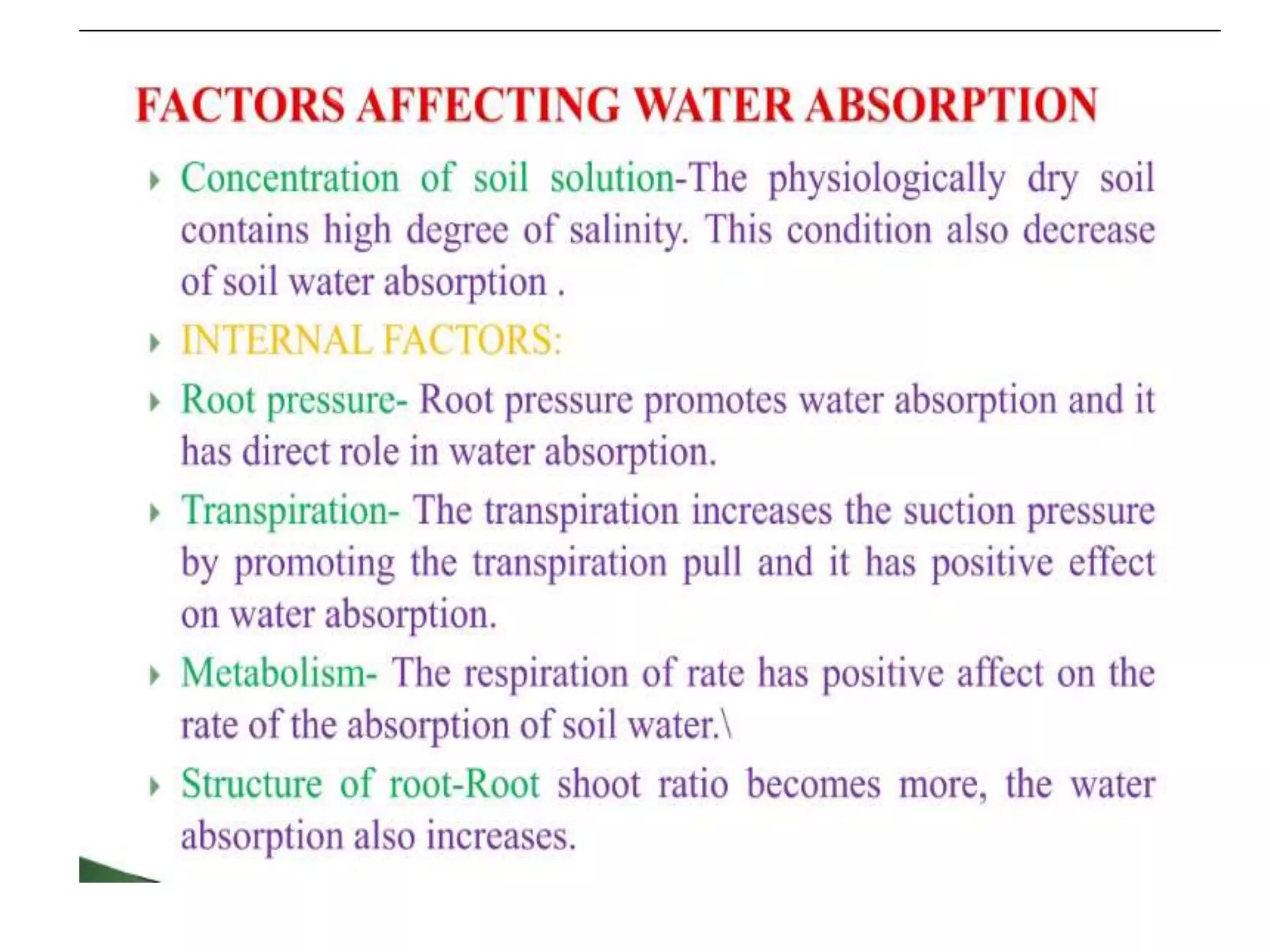 plant water relation, transpiration, root pressure and transpirational ...