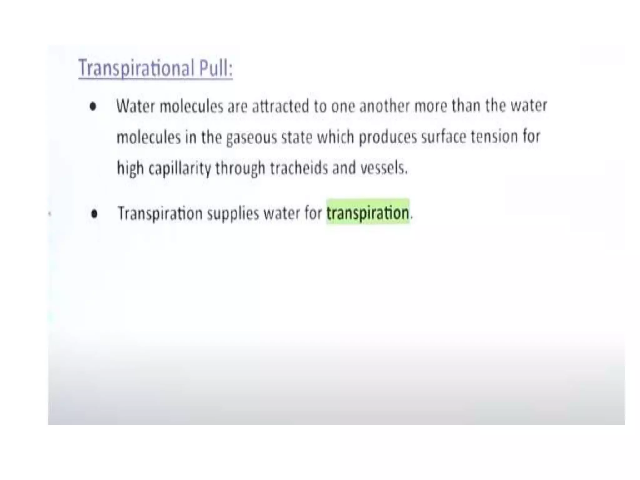 plant water relation, transpiration, root pressure and transpirational ...