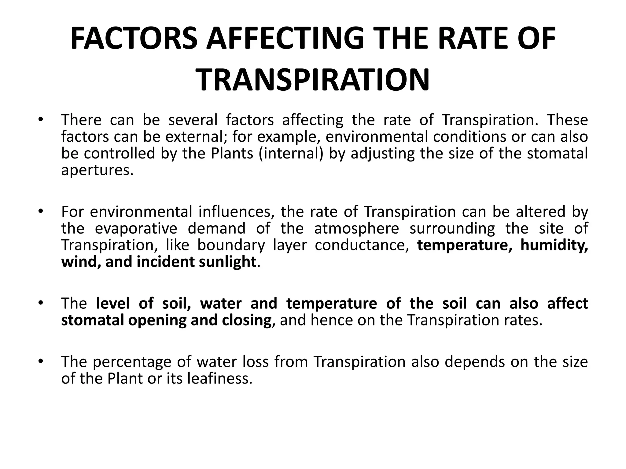 plant water relation, transpiration, root pressure and transpirational ...