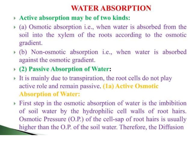 plant water relation, transpiration, root pressure and transpirational ...