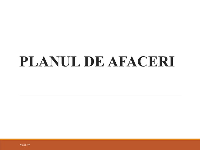 Planul de afaceri | PPT
