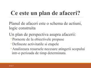 Planul de afaceri | PPT