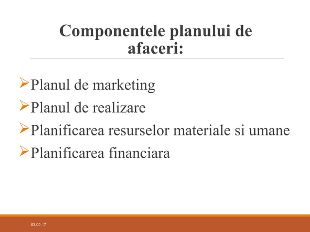 Planul de afaceri | PPT