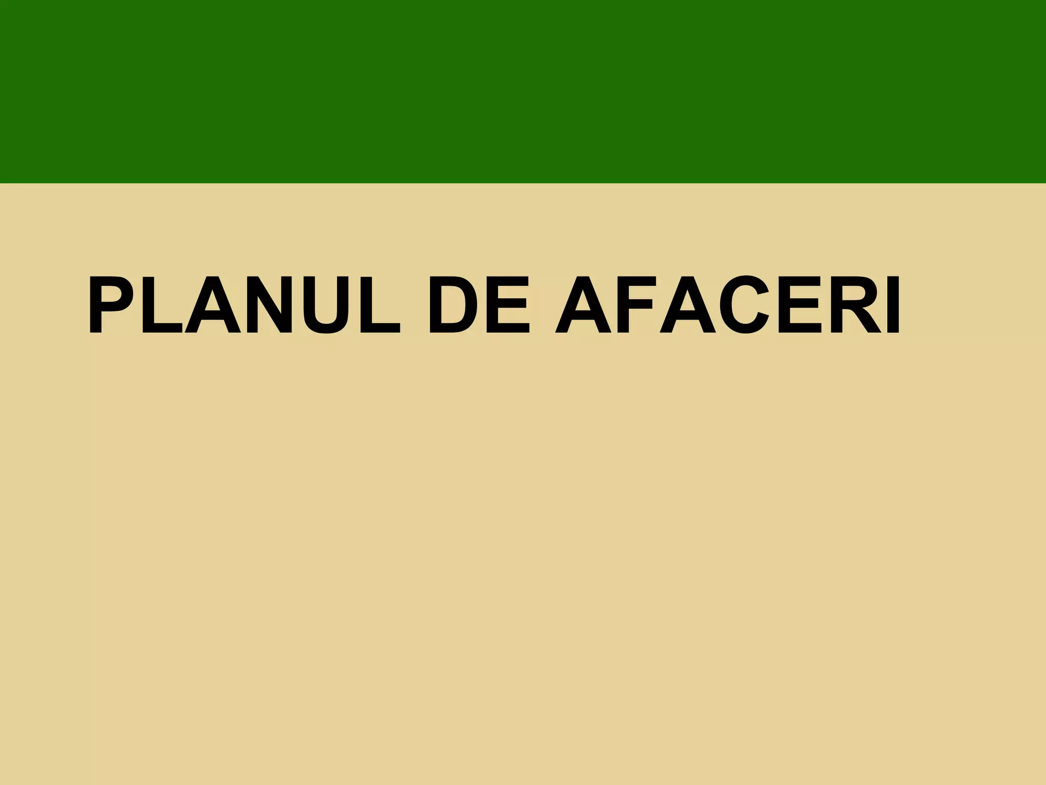 Planul de afaceri | PPT