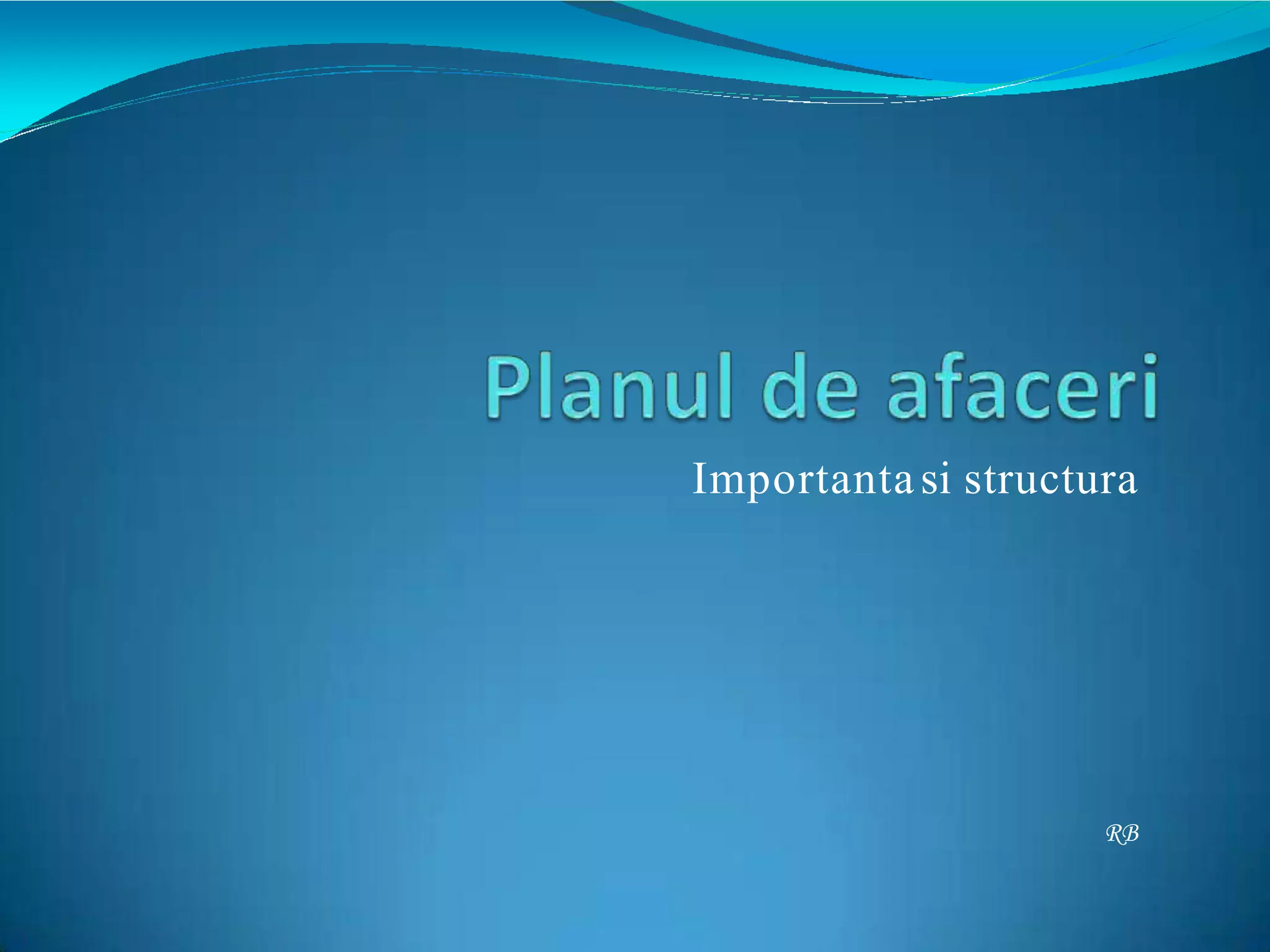 Planul de afaceri | PPTX