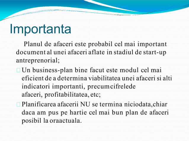 Planul de afaceri | PPTX
