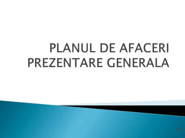 Planul de afaceri | PPTX