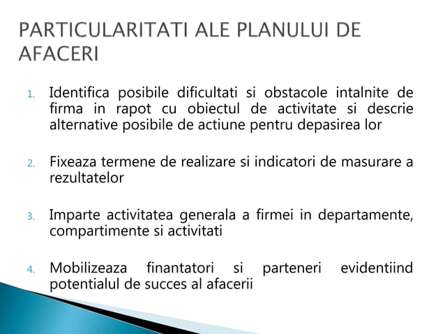 Planul de afaceri | PPTX