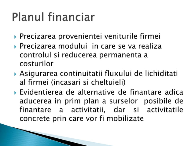 Planul de afaceri | PPTX