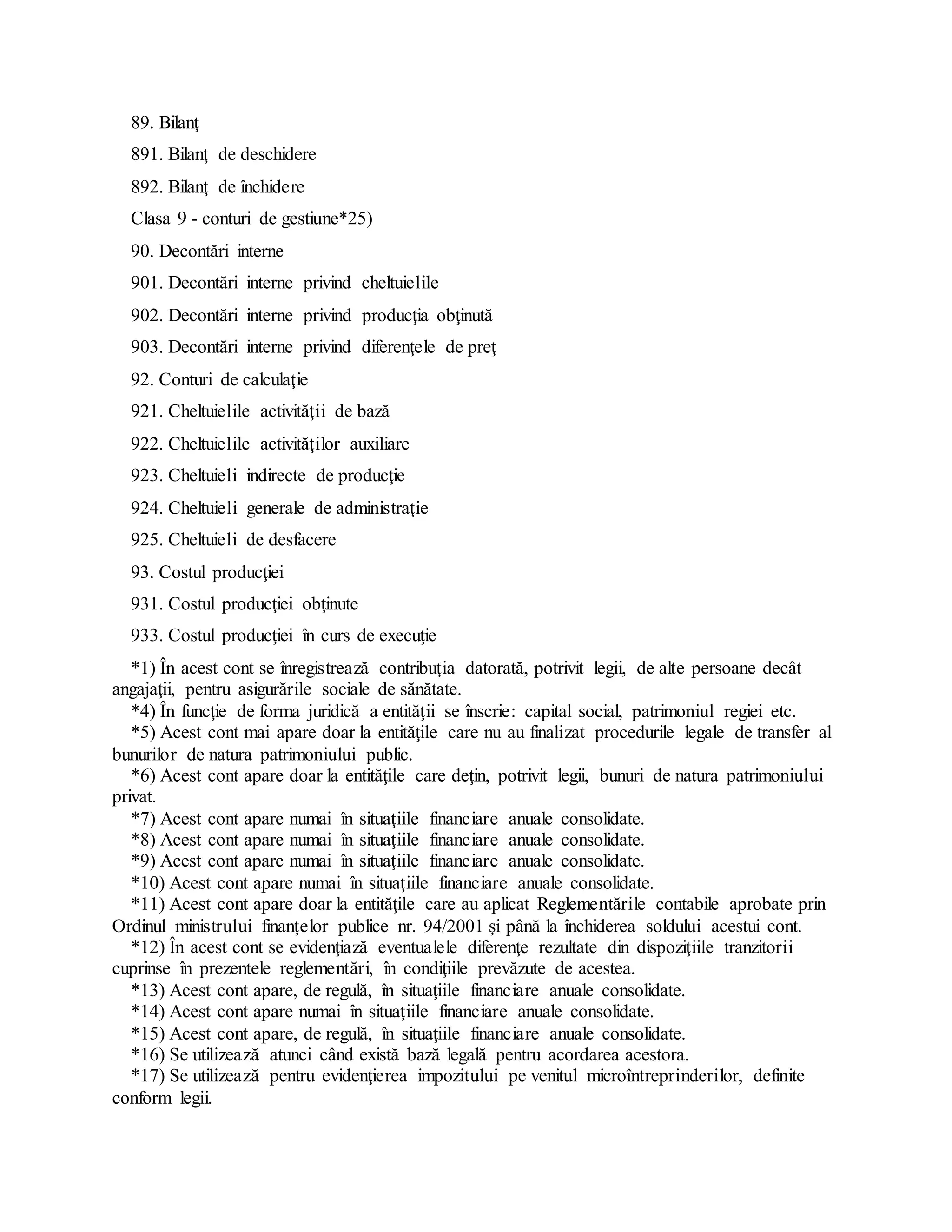 Planul de conturi general 2018 | DOCX