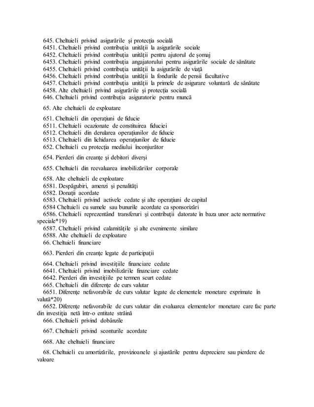 Planul de conturi general 2018 | DOCX