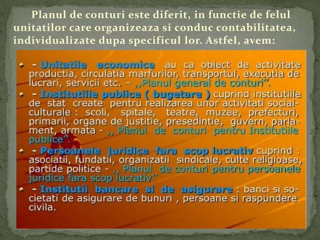 Planul general de conturi | PPTX