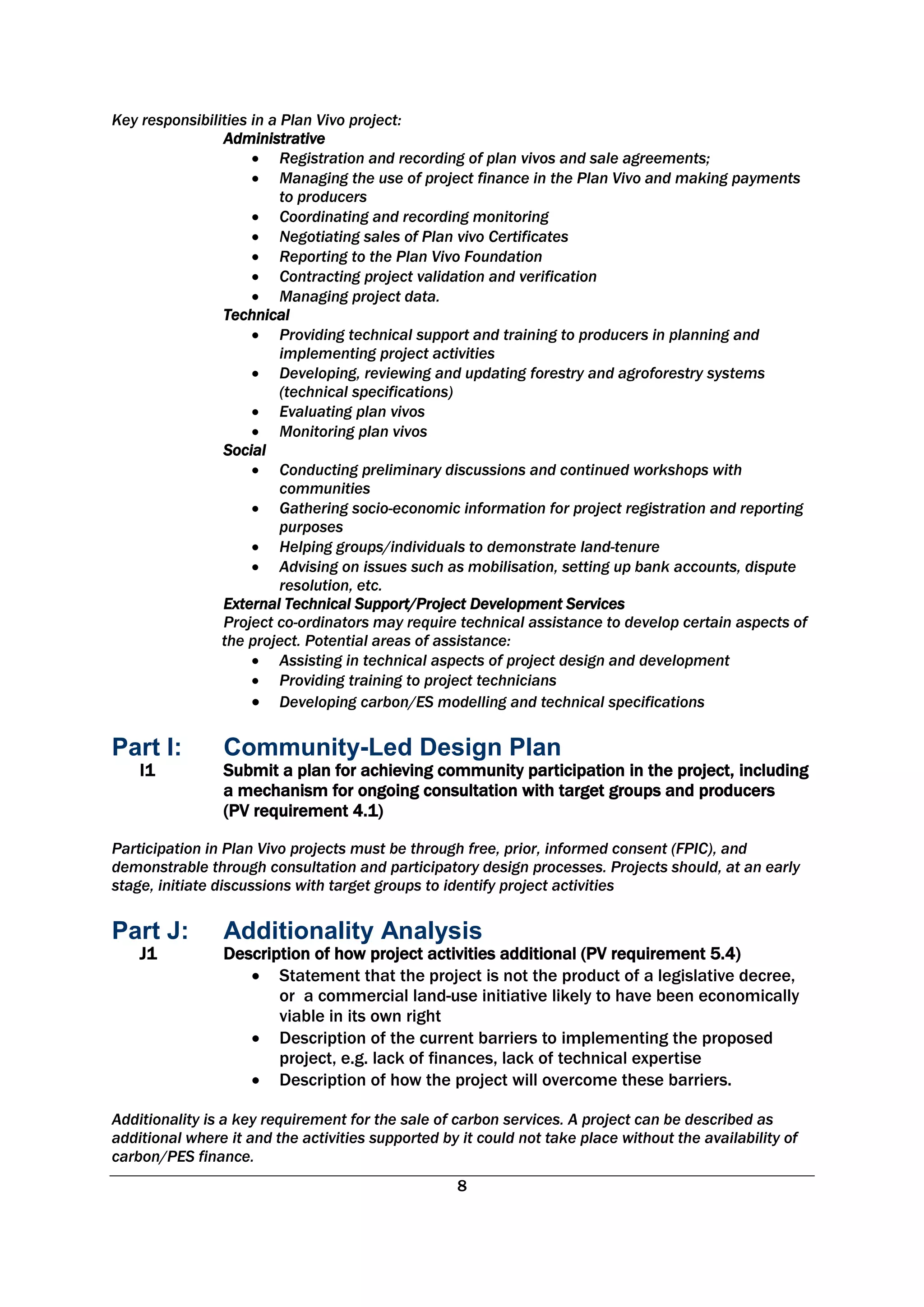 Plan Vivo project idea note (pin) template & guidance | DOCX