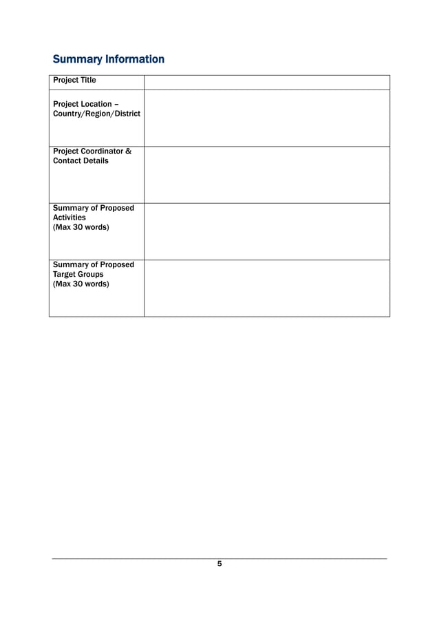Plan Vivo project idea note (pin) template & guidance | DOCX