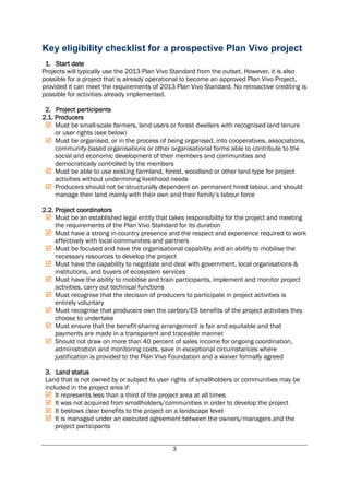 Plan Vivo Project Idea Note (PIN) Template & Guidance | PDF