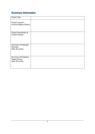 Plan Vivo Project Idea Note (PIN) Template & Guidance | PDF