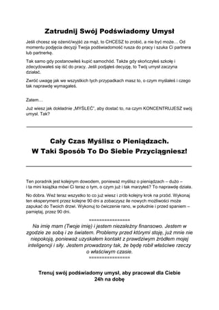 Plan wyzwolenia - czyli Twój pomysł na biznes w domu | PDF