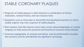 TYPES OF CORONARY PLAQUES SLIDESHARE PRESENTATION | PDF