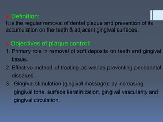 Plaque control for the Periodontal Patient | PDF