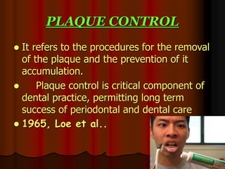 Plaque control and disclosing agents ppt | PPT