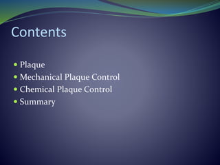 Plaque control for the periodontal patients | PPTX | Oral care ...