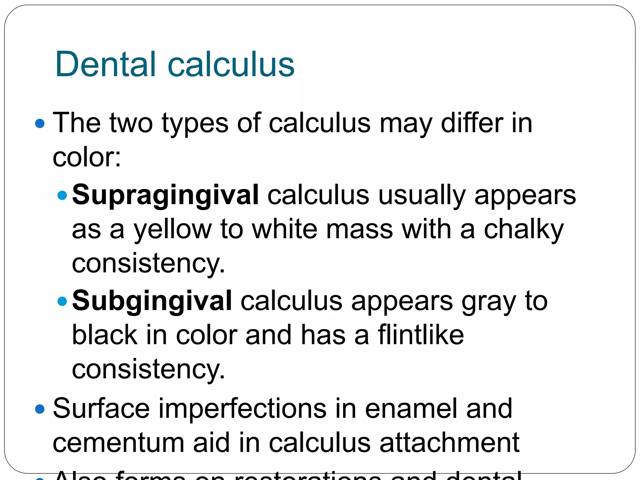 Plaque, Calculus, and Soft Deposits PowerPoint | PPTX