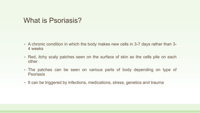 Plaque psoriasis presentation | PPTX | Skin and Dermatology | Diseases and Conditions