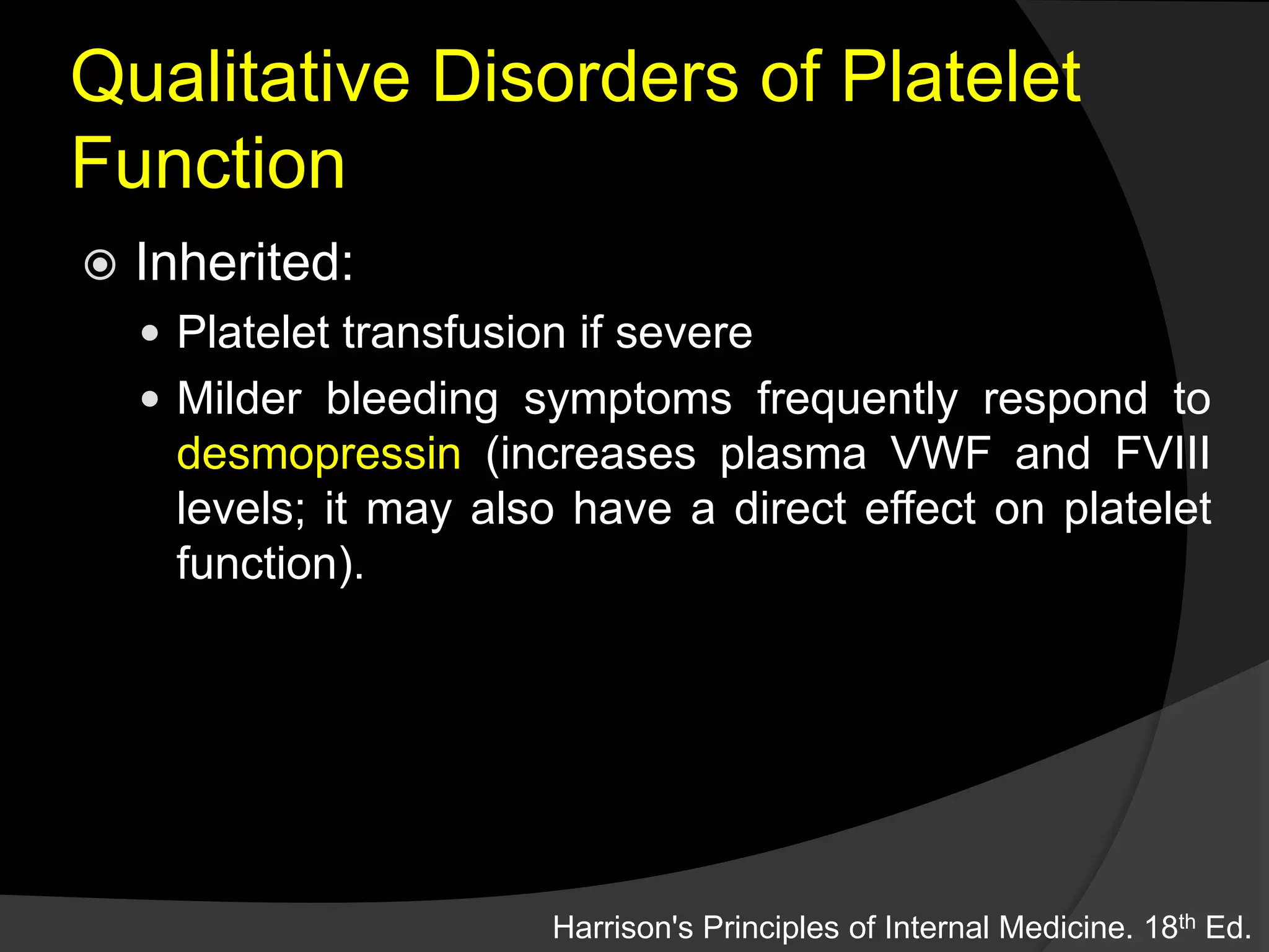 Disorders of Platelets | PPTX