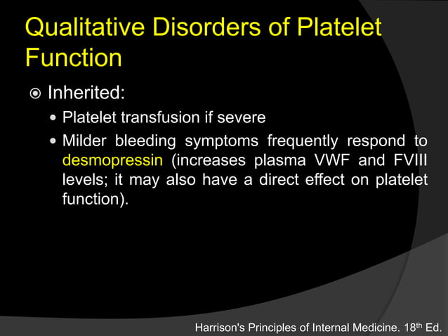 Disorders of Platelets | PPTX | Blood Disorders | Diseases and Conditions