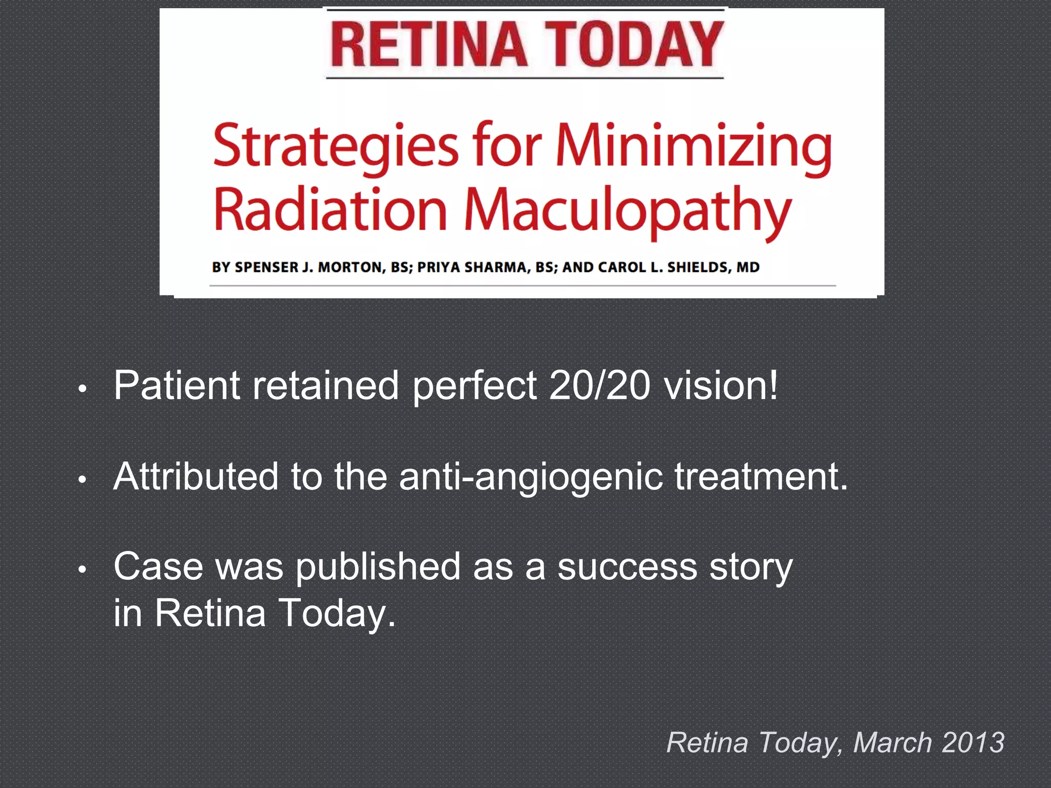 Plaque Radiotherapy for Uveal Melanoma | PPTX
