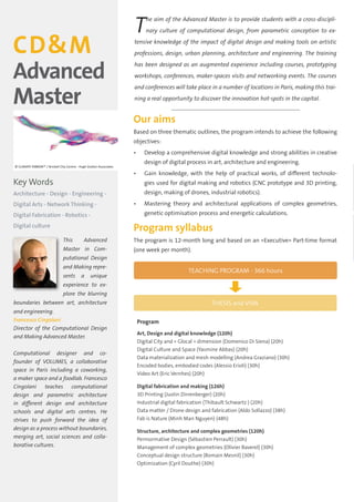 Advanced Master in Computational Design & Making | PDF