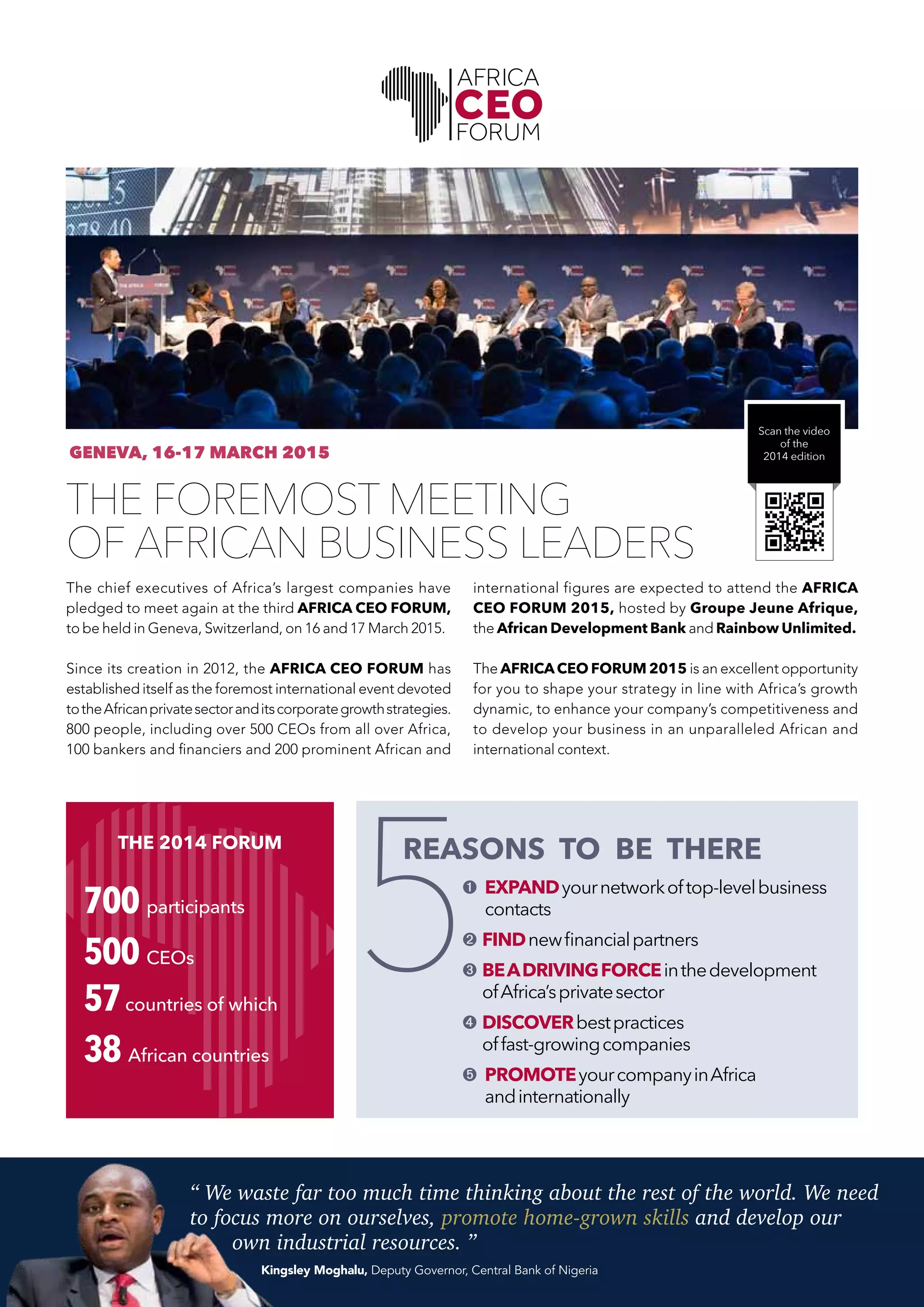 AFRICA CEO FORUM 2015 - Presentation brochure | PDF