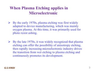 Plasma Etching: A Critical Step in Semiconductor Device Fabrication | PDF