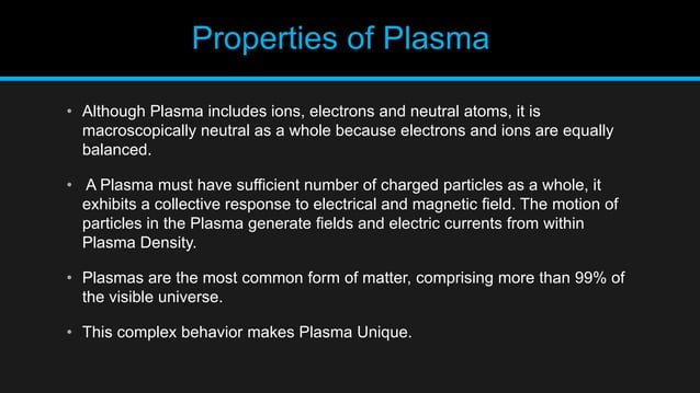 PLASMA (The Fourth State OF Matter) | PPTX PLASMA (The Fourth State OF Matter) | PPTX