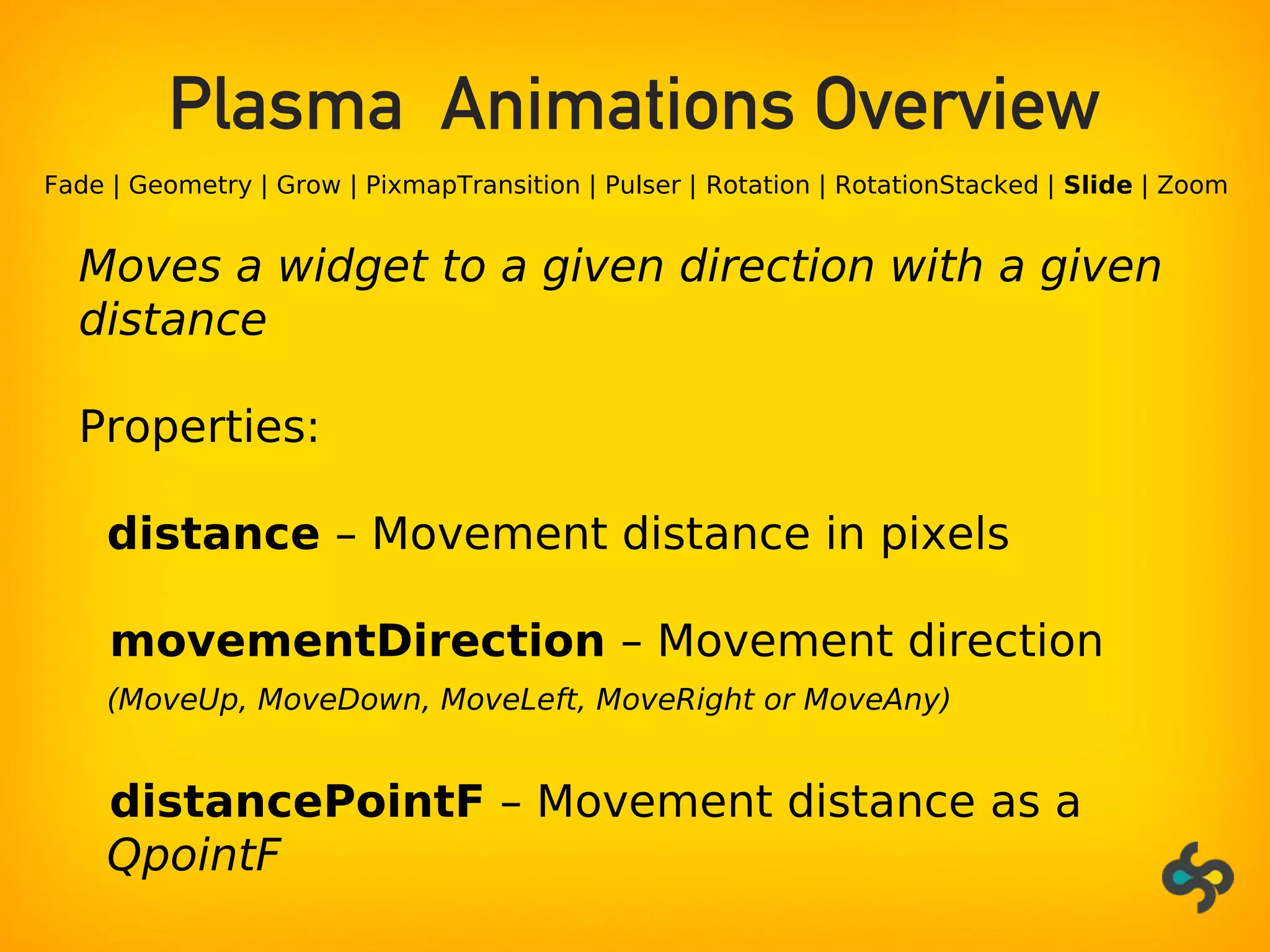 Plasma Animations Overview (aka. Pimp my Plasmoids!) | PDF