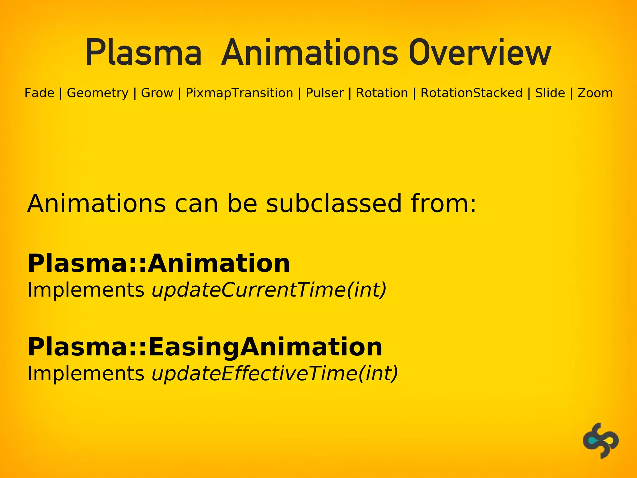 Plasma Animations Overview (aka. Pimp my Plasmoids!) | PDF