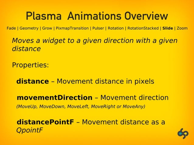 Plasma Animations Overview (aka. Pimp my Plasmoids!) | PPT