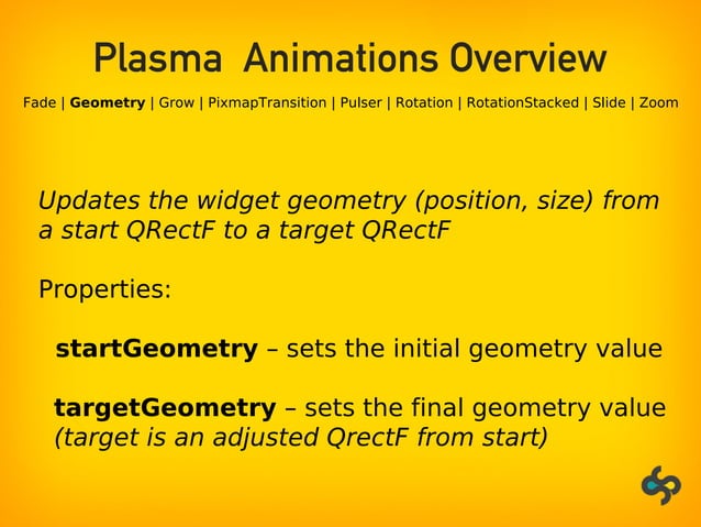 Plasma Animations Overview (aka. Pimp my Plasmoids!) | PPT