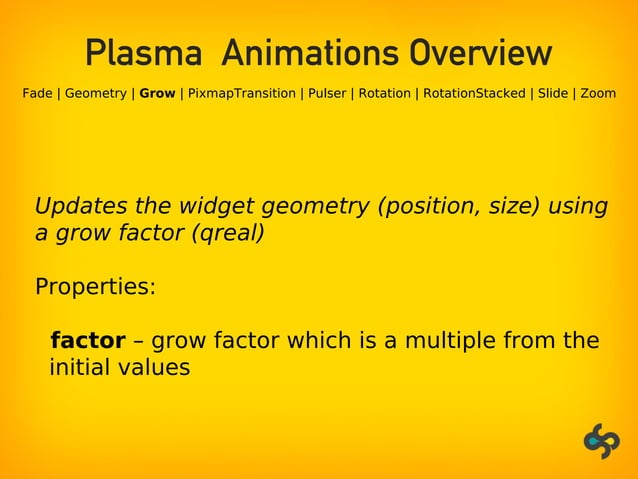 Plasma Animations Overview (aka. Pimp my Plasmoids!) | PPT