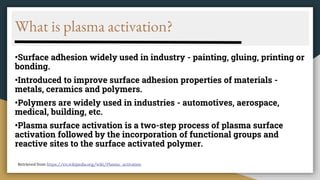 Plasma Application in Industry | PPTX