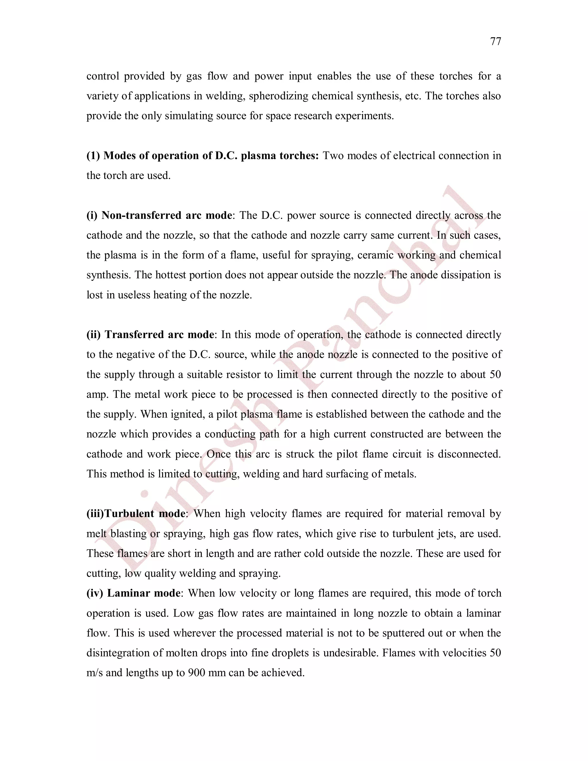 Plasma Arc Machining (Modern Manufacturing Process) | PDF